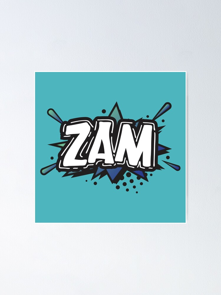 "Zam Comic text style" Poster for Sale by RedbubblesTrend | Redbubble