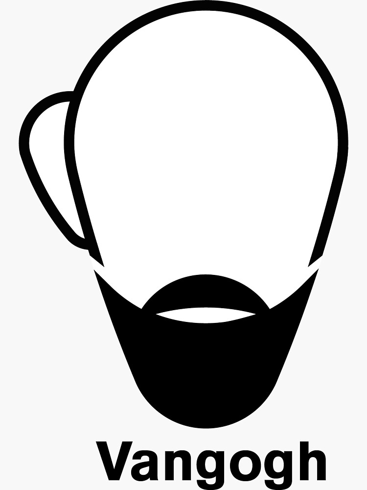 "vincent van gogh icon" Sticker for Sale by vedodesign | Redbubble