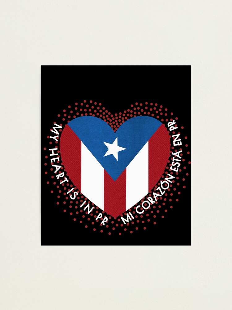 "Corazon con la bandera de Puerto Rico" Photographic Print for Sale by ...