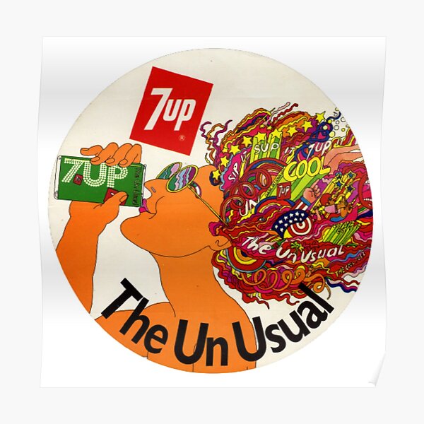 "7up old logo 70s" Poster by brussouilisse | Redbubble