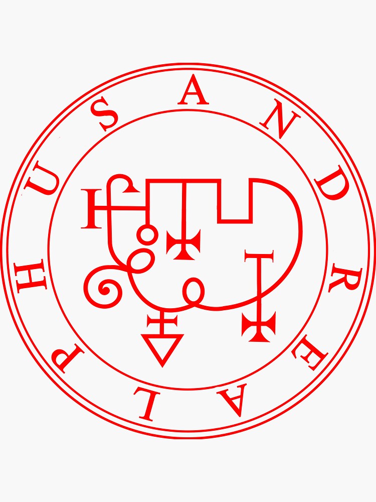 "Andrealphus - Goetia (red)" Sticker by Shadow-Kingdom | Redbubble