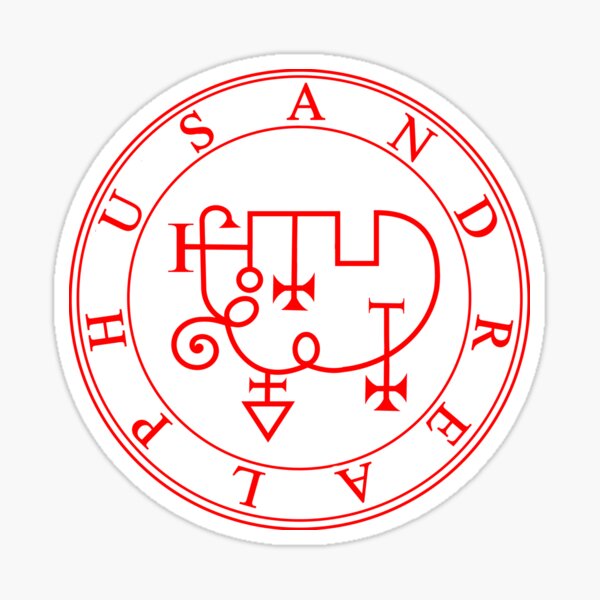 "Andrealphus - Goetia (red)" Sticker by Shadow-Kingdom | Redbubble