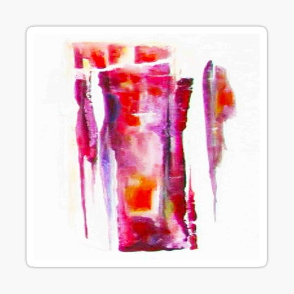 "magma and flame abstract painting " Sticker by LE-MA9 | Redbubble
