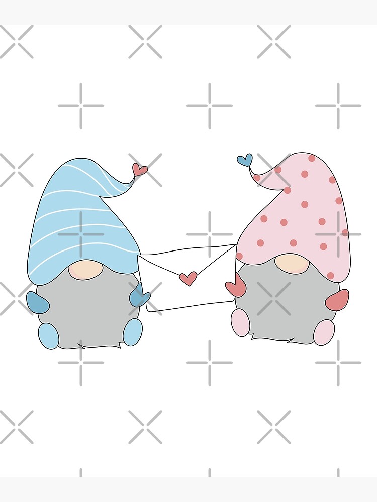 "Gnomes Love Letter-valentine's day gnomes-valentines day 2022" Poster ...