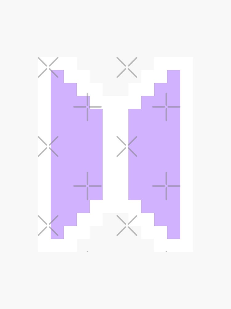 "BTS Logo Pixel Art" Sticker for Sale by kpoptrashcrafts | Redbubble