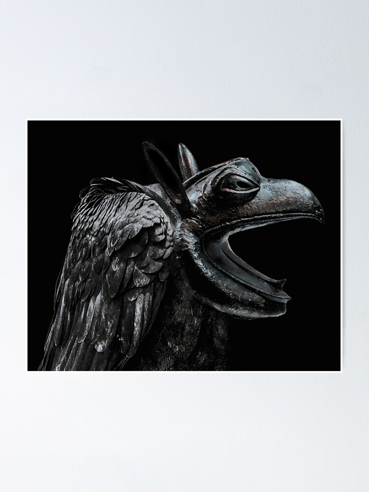 "Creepy Monster Bird Portrait Artwork" Poster for Sale by DFLCreative ...