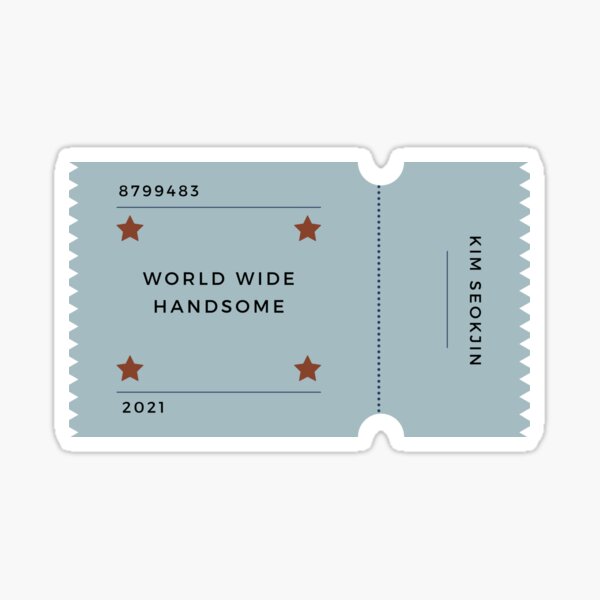 "Jin BTS ticket meme sticker" Sticker for Sale by blumun | Redbubble