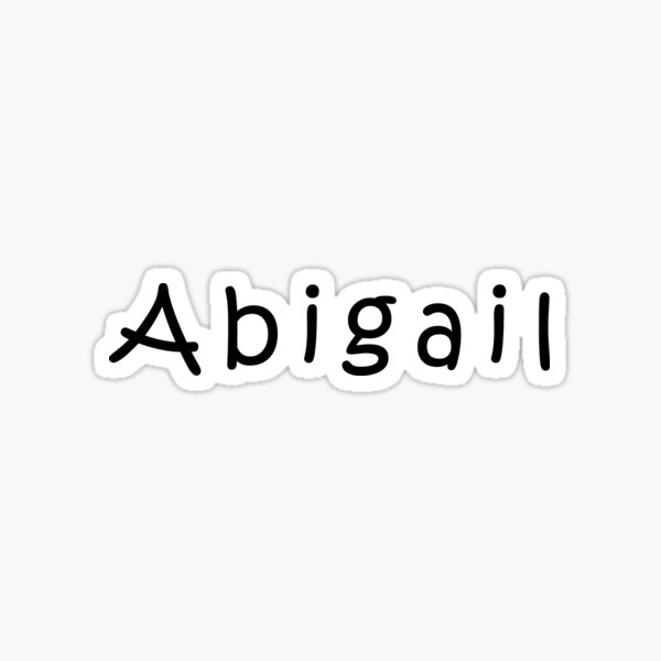 "Abigail name" Sticker for Sale by gmstockstudio | Redbubble