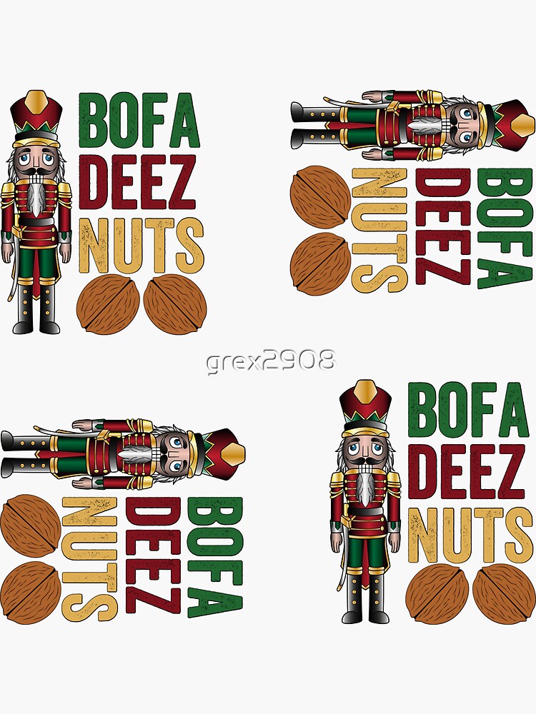 "BOFA DEEZ NUTS Nutcracker Deezs Nut Funny Christmas Ugly Pajama Rude ...