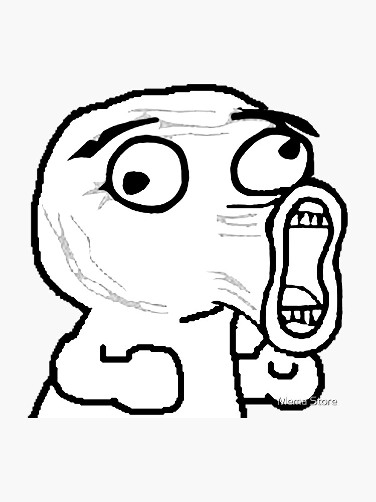 "MEME FACE " Sticker by MemaDesigning | Redbubble