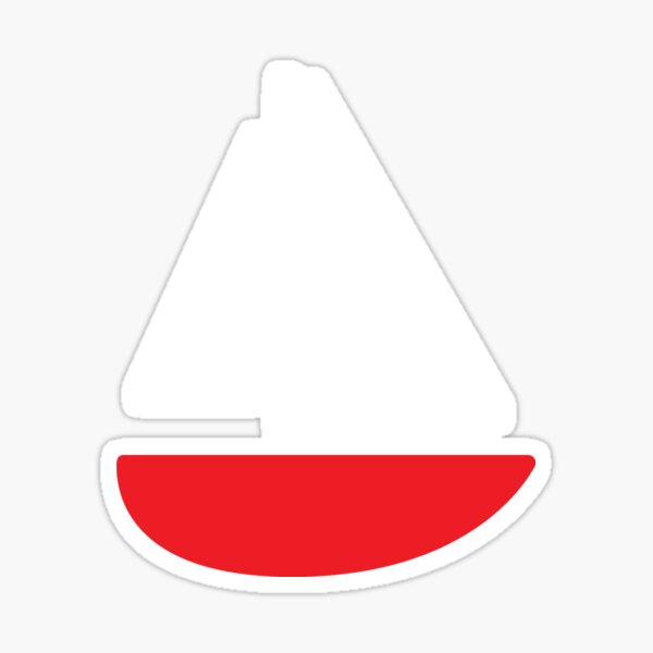 "Minimalist Red Boat with White Sails" Sticker for Sale by Slampeetam ...