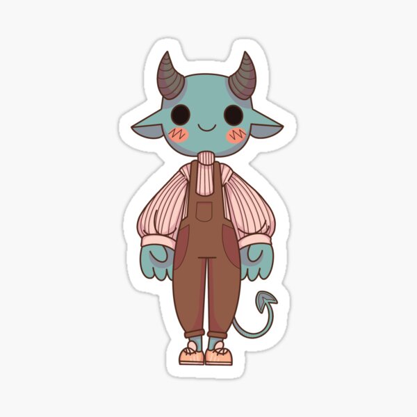 "Little devil" Sticker for Sale by Loumpkin | Redbubble