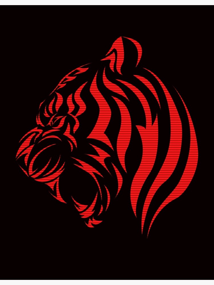 "Red Tiger Logo" Poster for Sale by IgorGusarov | Redbubble