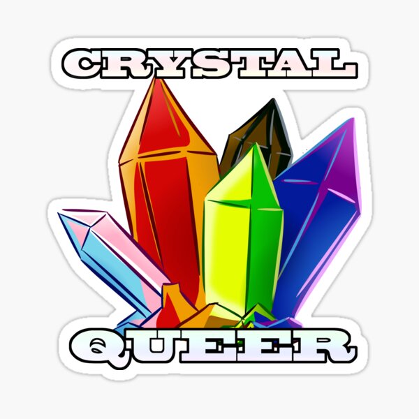 "Pride puns: Crystal Queer" Sticker for Sale by glykodon | Redbubble