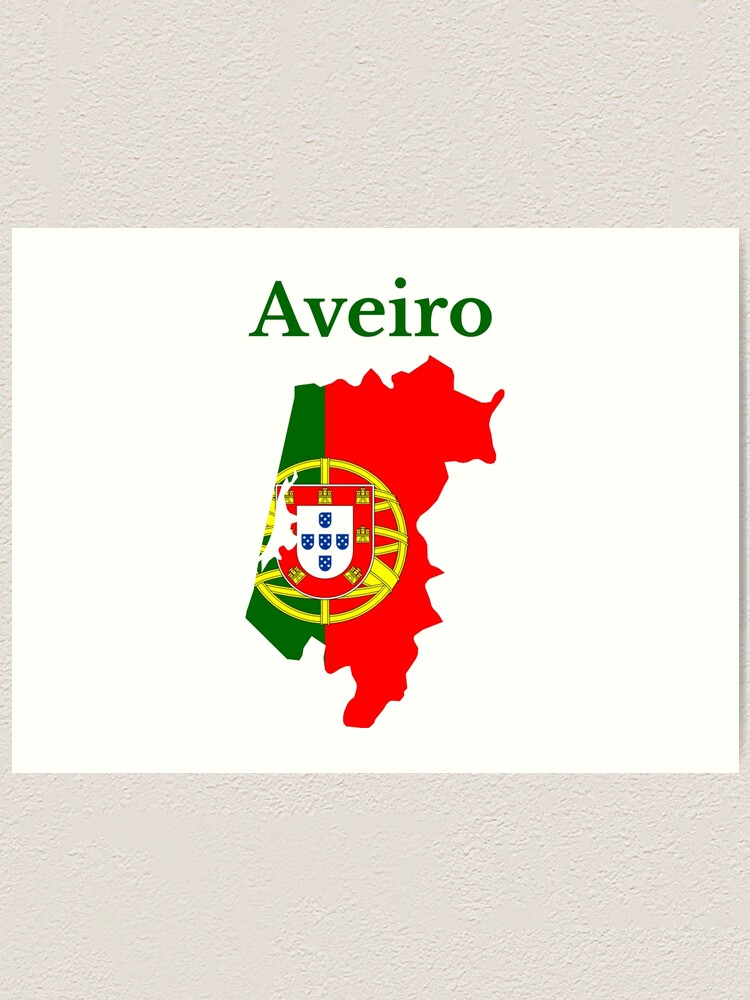 "Aveiro District Map Design, Portugal." Art Print for Sale by ...