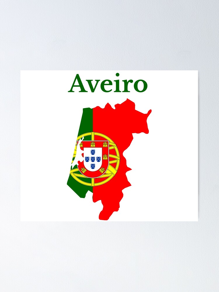 "Aveiro District Map Design, Portugal." Poster by marosharaf | Redbubble