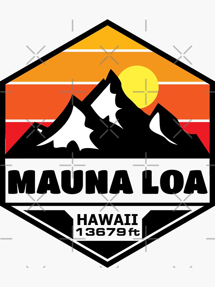"Mauna loa " Sticker for Sale by Color-co | Redbubble