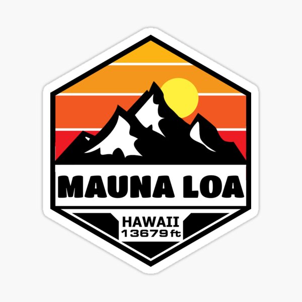 "Mauna loa " Sticker for Sale by Color-co | Redbubble