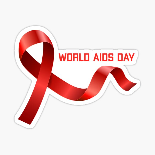 "World Aids Days Red Ribbon HIV Awareness" Sticker by GOSTO-ABT | Redbubble