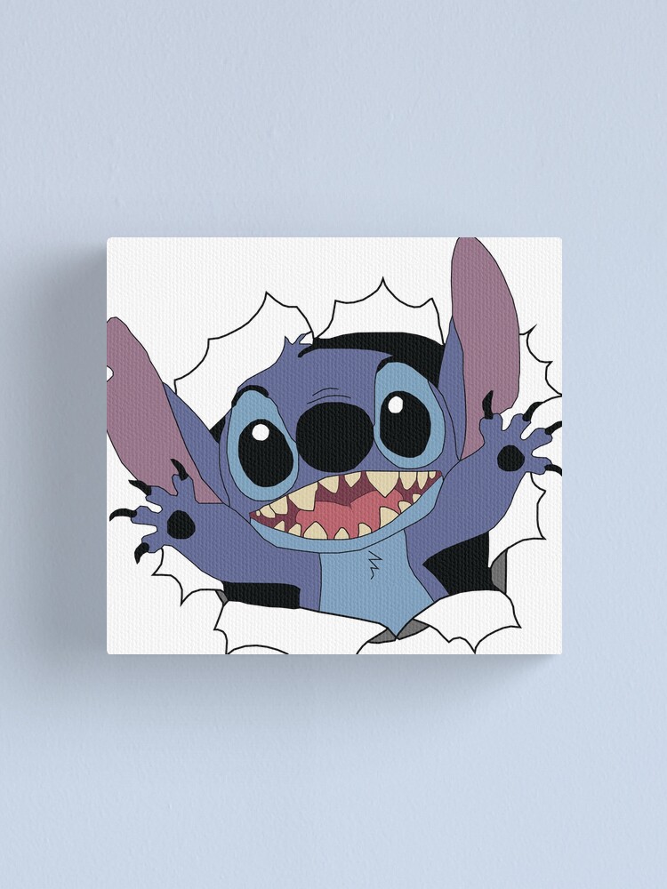 "Stitch Breaking Through The Wall" Canvas Print for Sale by Stick-Tees ...