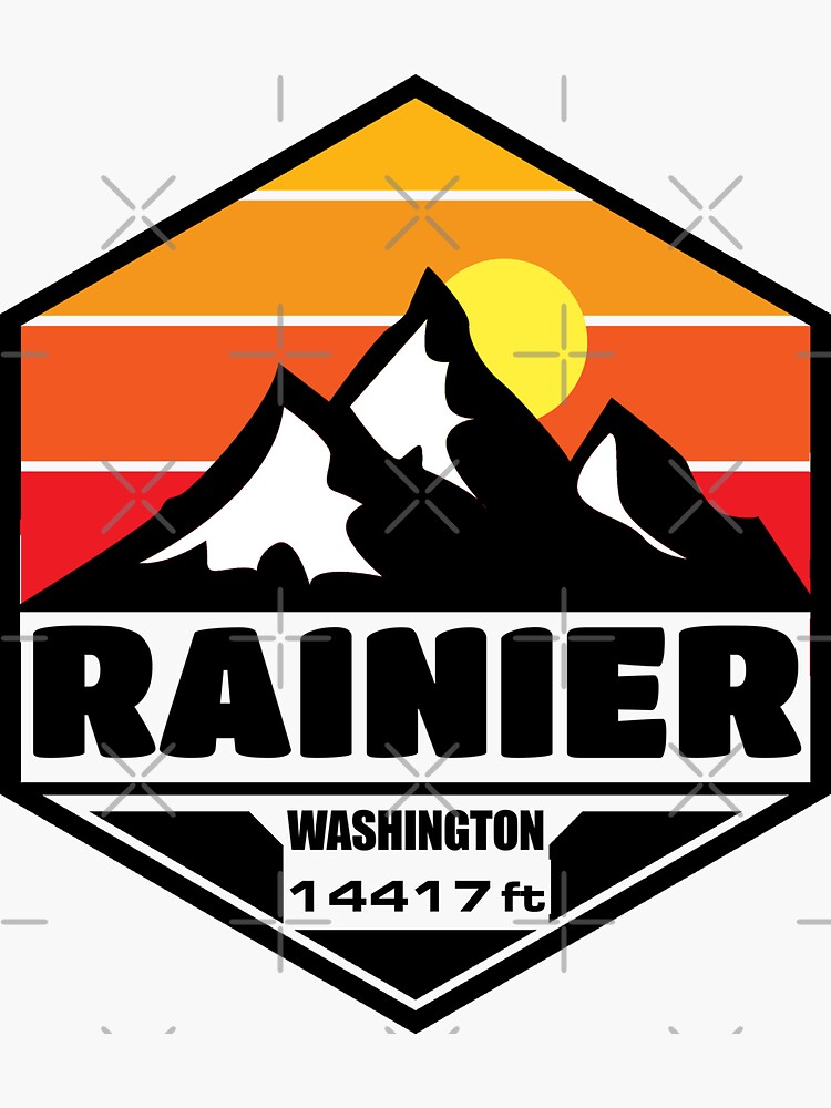 "Mount rainier " Sticker for Sale by Color-co | Redbubble