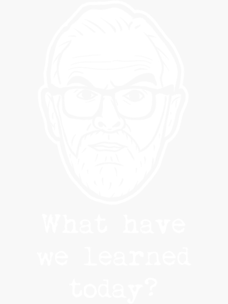 "Taskmaster - What have we learned today - Greg Davies " Sticker for ...