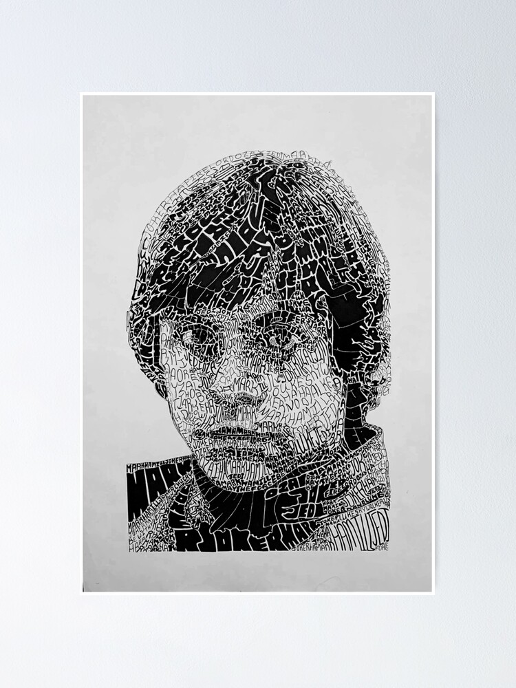 "Mark Hamill word face by Avery Pearson" Poster for Sale by Averyrenae ...