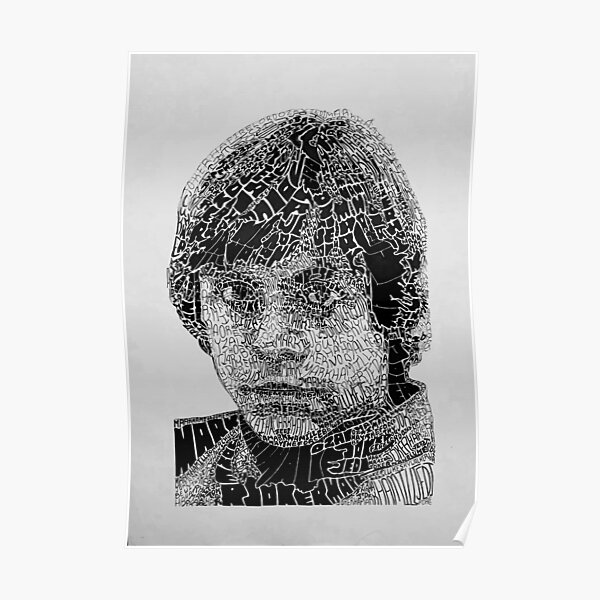 "Mark Hamill word face by Avery Pearson" Poster for Sale by Averyrenae ...