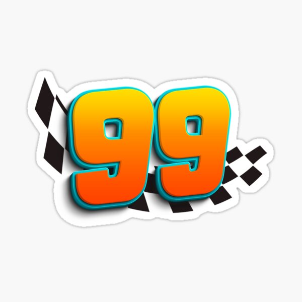 "The 3d 99 Racer Number" Sticker for Sale by MuruganStores | Redbubble