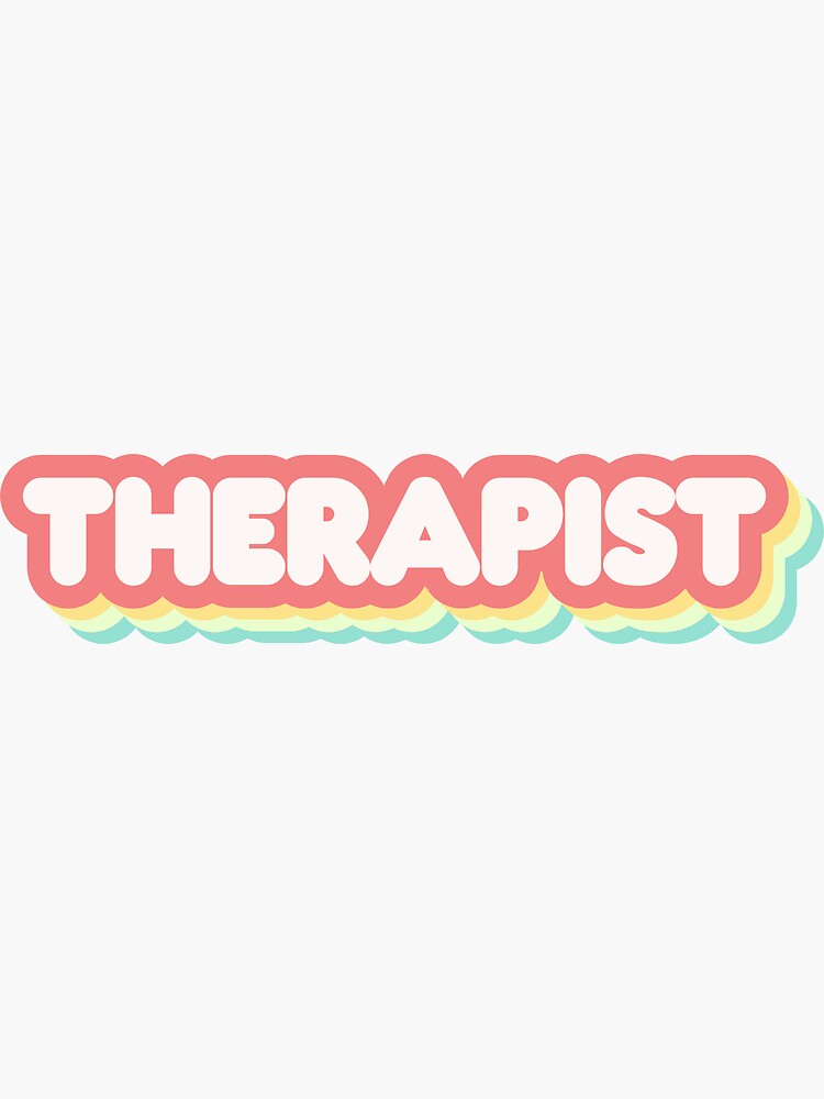 "Cute Therapist" Sticker by TiltedBearDsign | Redbubble