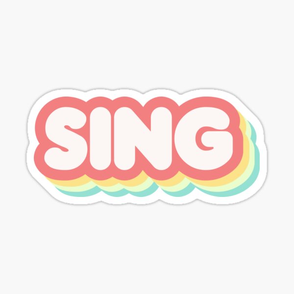 "Cute Sing" Sticker for Sale by TiltedBearDsign | Redbubble