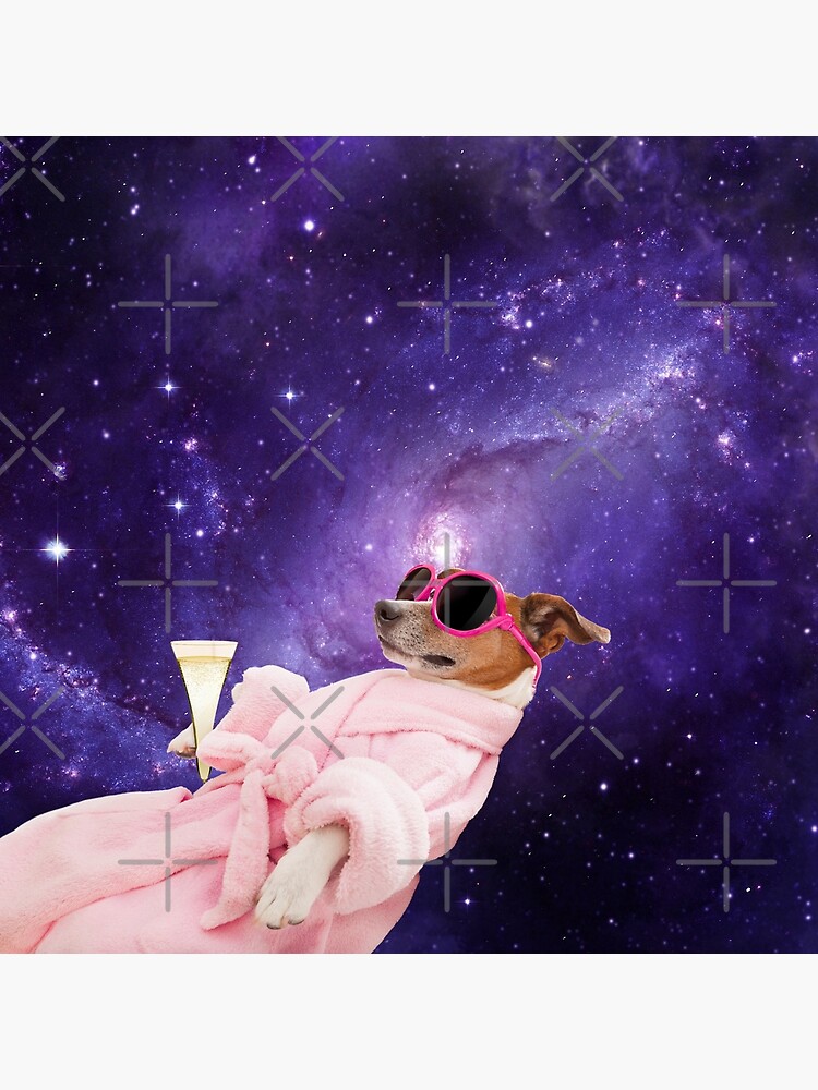 "Funny Dog Chilling in Outer Space Meme - Dog In Space" Art Print for ...