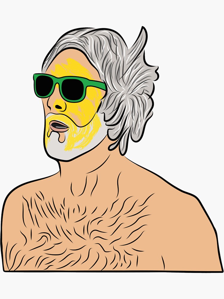"The Ol_ Mustard Face " Sticker by Jasapparel | Redbubble