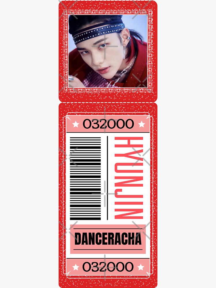 "Hyunjin DANCERACHA Ticket" Sticker for Sale by SchireCreatives | Redbubble