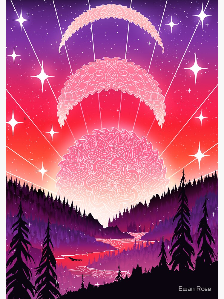 "Moonset v2" Sticker for Sale by uselessmachine | Redbubble