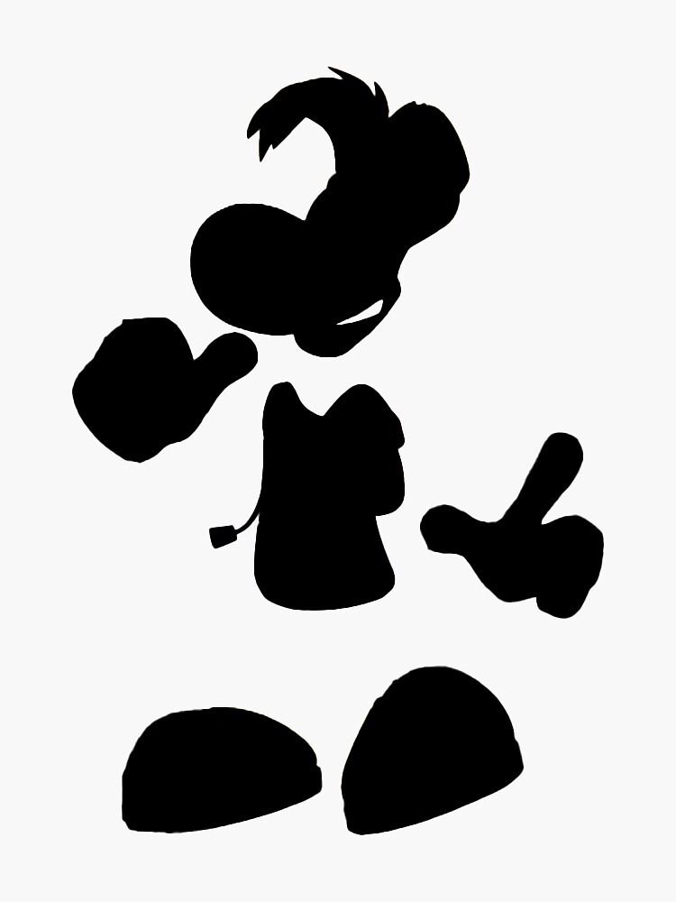 "Rayman Silhouette" Sticker for Sale by Ravenholm Tourist | Redbubble