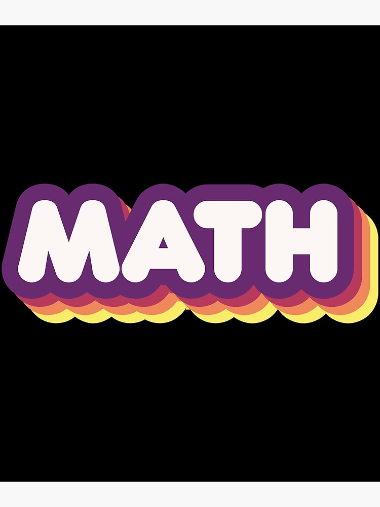 "80s Retro Math" Poster for Sale by TiltedBearDsign | Redbubble