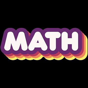 "80s Retro Math" Sticker for Sale by TiltedBearDsign | Redbubble