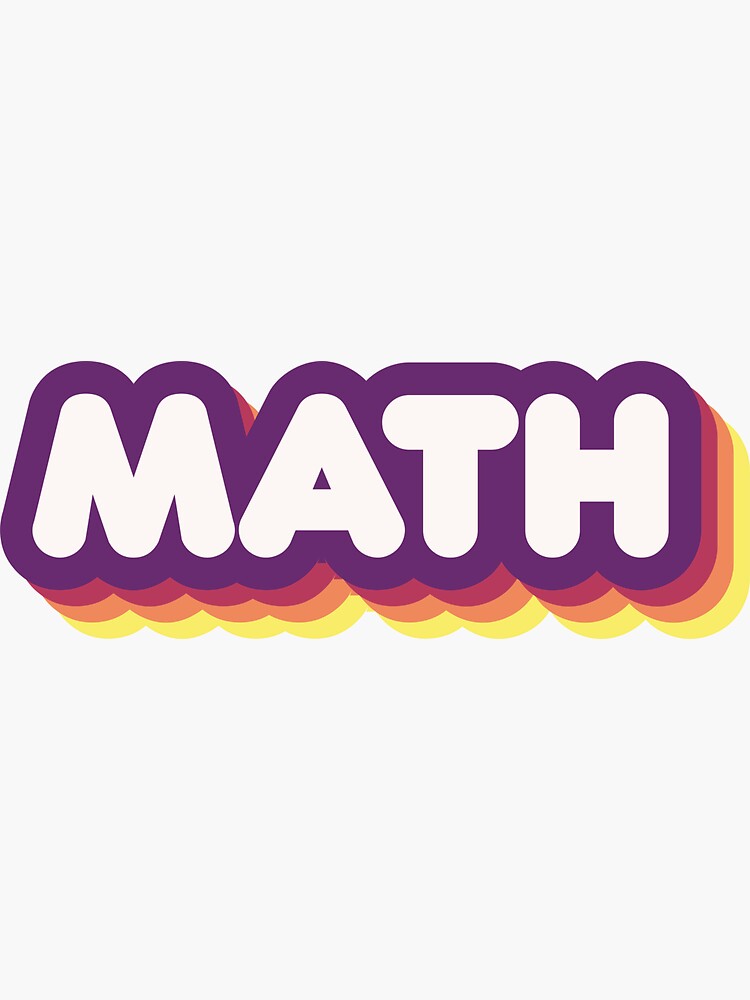 "80s Retro Math" Sticker for Sale by TiltedBearDsign | Redbubble