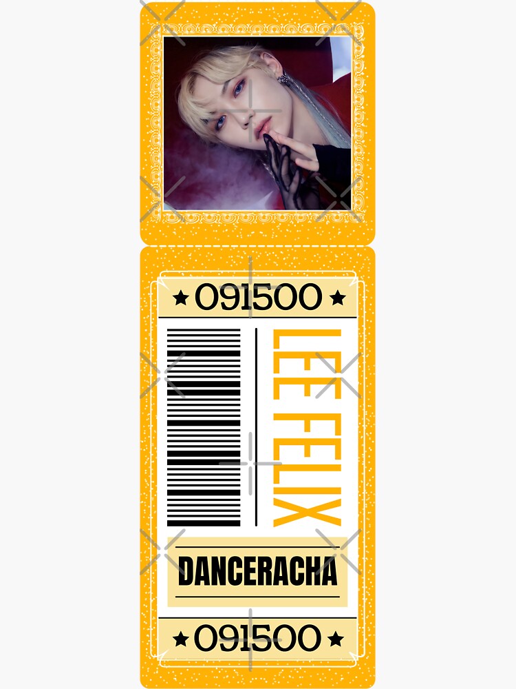 "Felix DANCERACHA Ticket" Sticker for Sale by SchireCreatives | Redbubble