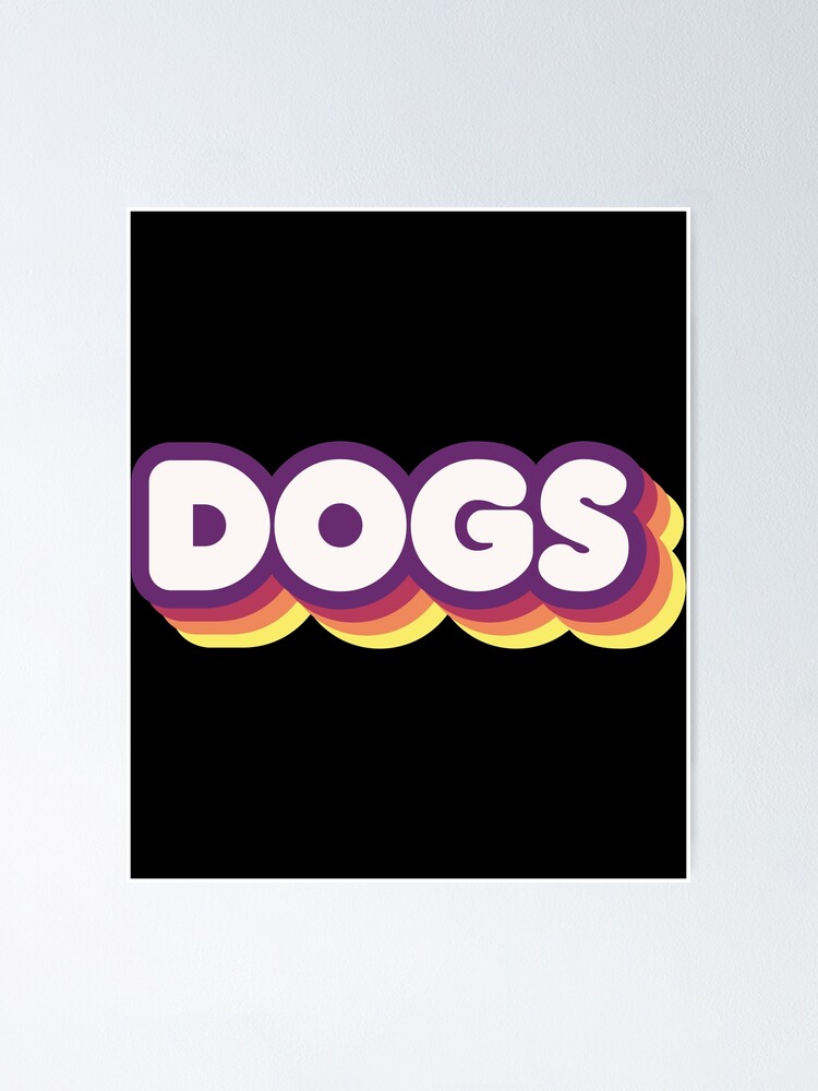 "80s Retro Dogs" Poster for Sale by TiltedBearDsign | Redbubble