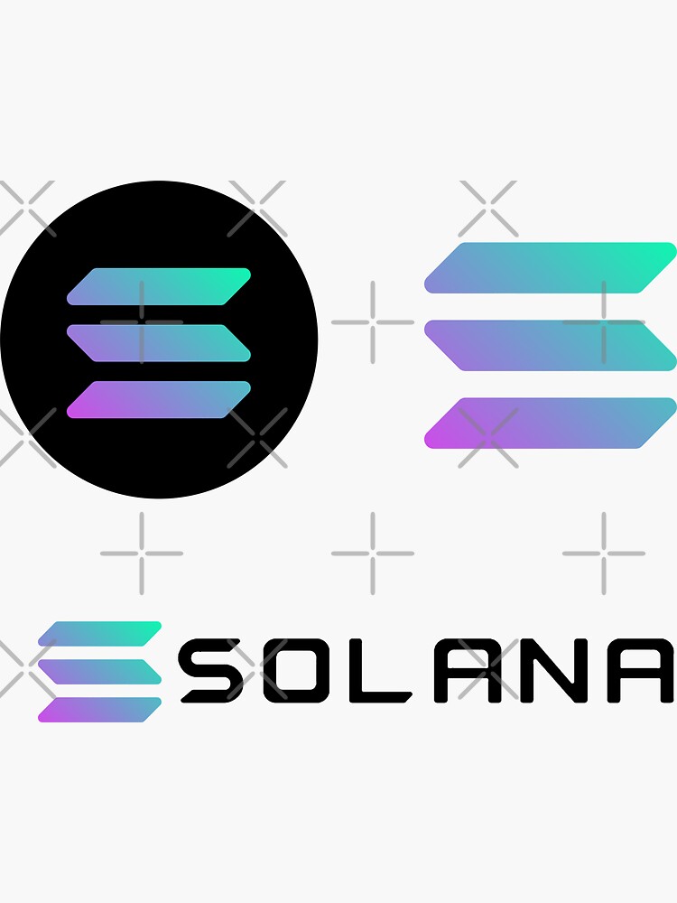"Solana cryptocurrency - Solana SOL" Sticker for Sale by DesignSOL ...
