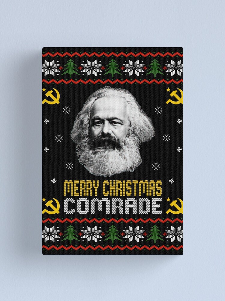 "Santa Claus Karl Marx Christmas, MERRY CHRISTMAS COMRADE Ugly Xmas ...