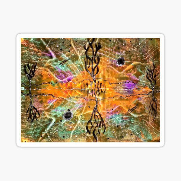"COSMIC AUTUMN TREES" Sticker for Sale by Sapiena1 | Redbubble