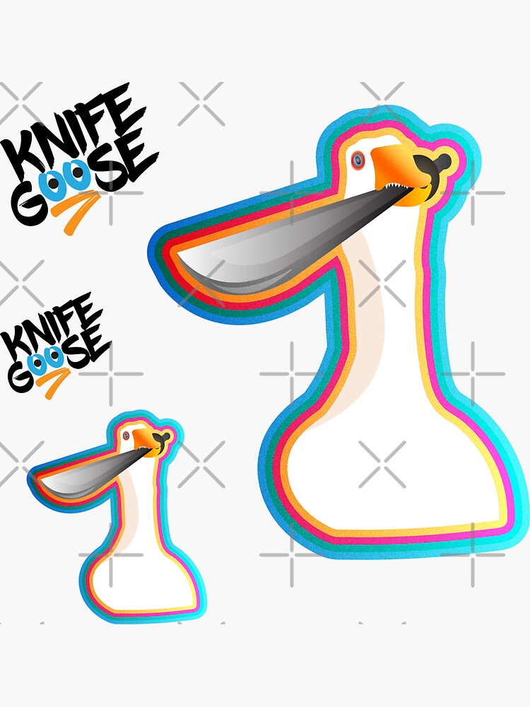"Knife Goose Awesome Sticker Pack" Sticker for Sale by TeabreakType ...