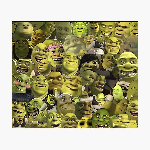 Lámina fotográfica «Collage de Shrek» de Tbestseller | Redbubble