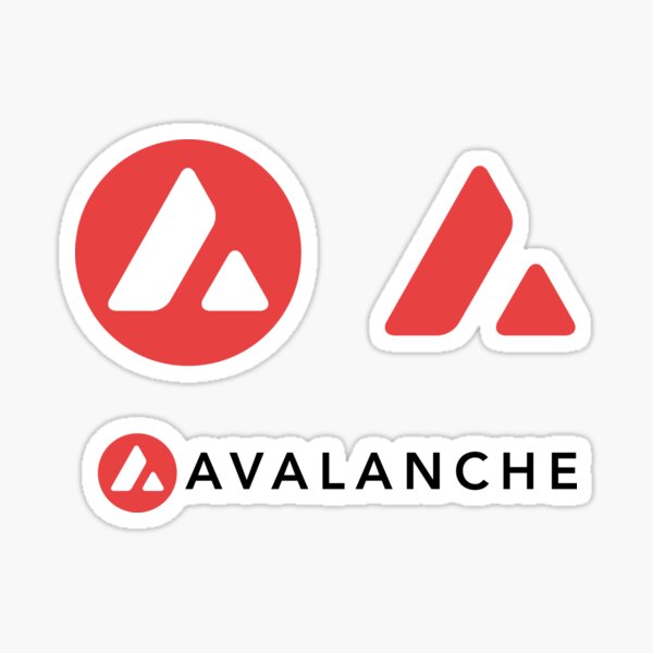 "Avalanche cryptocurrency - Avalanche AVAX" Sticker for Sale by ...