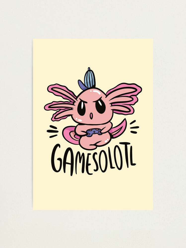 "Gamesalotl - Cute Kawaii Gamer Axolotl - Yes I am a Gamer Girl ...