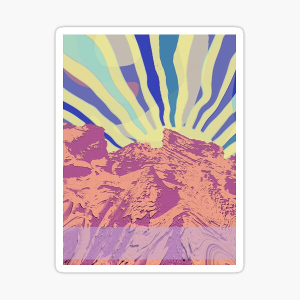 "Red Rocks" Sticker by ava-j-art | Redbubble