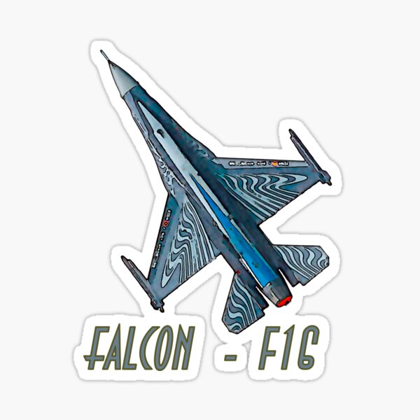 "General Dynamics F-16 Fighting Falcon" Sticker for Sale by drewmcavoy ...